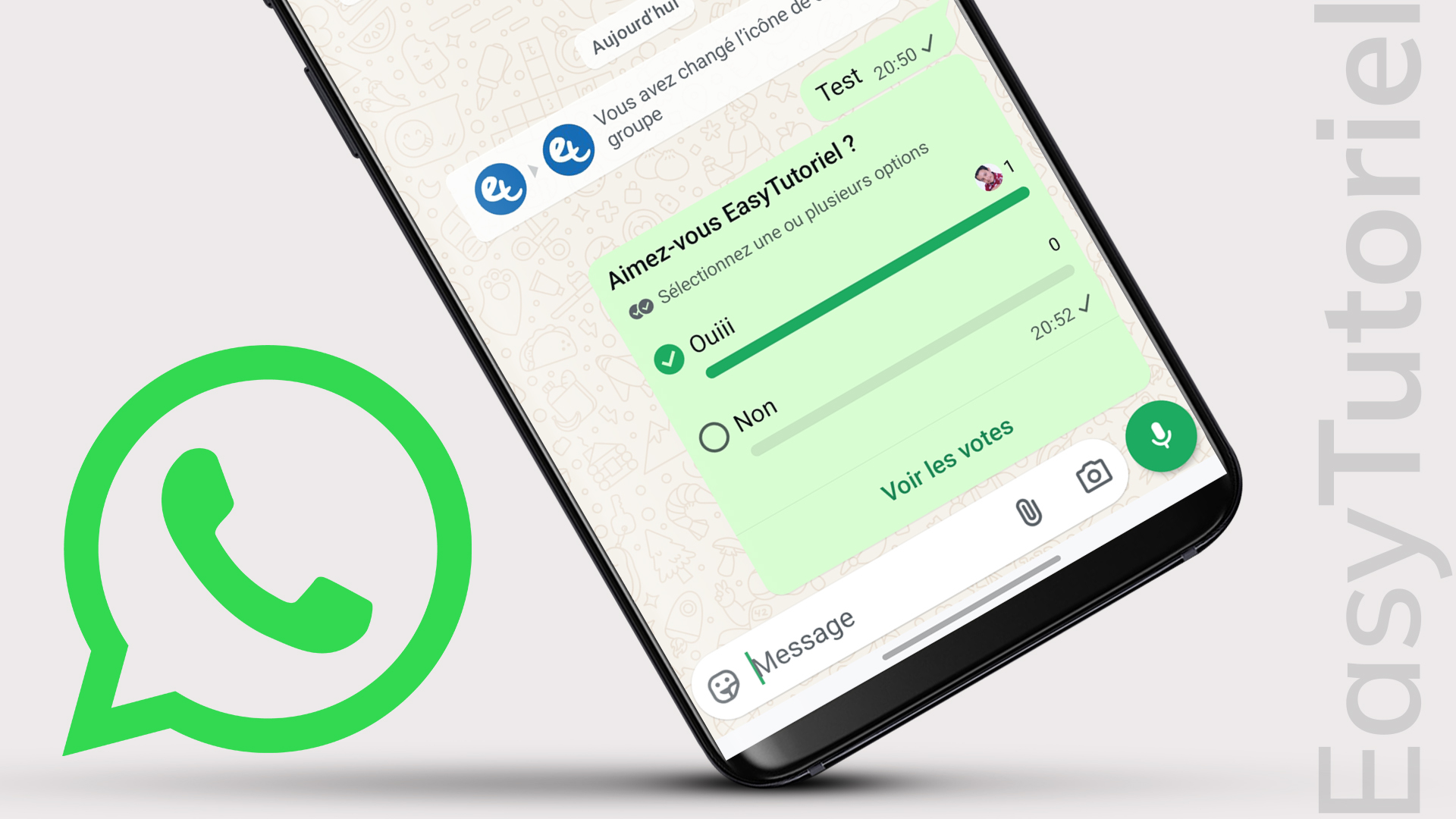 Faire un sondage sur WhatsApp